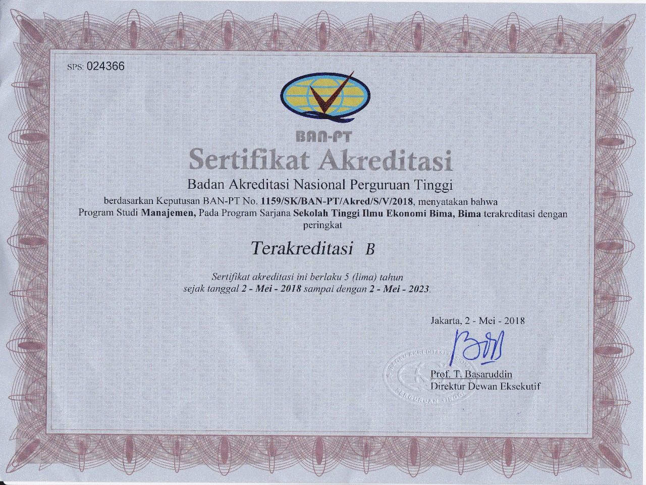 Akreditasi – STIE BIMA